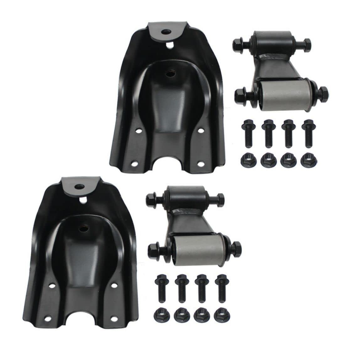 BST BSSP 2PCS Rear Leaf Spring Shackle & Bracket Kit 15640442 722-102 ...