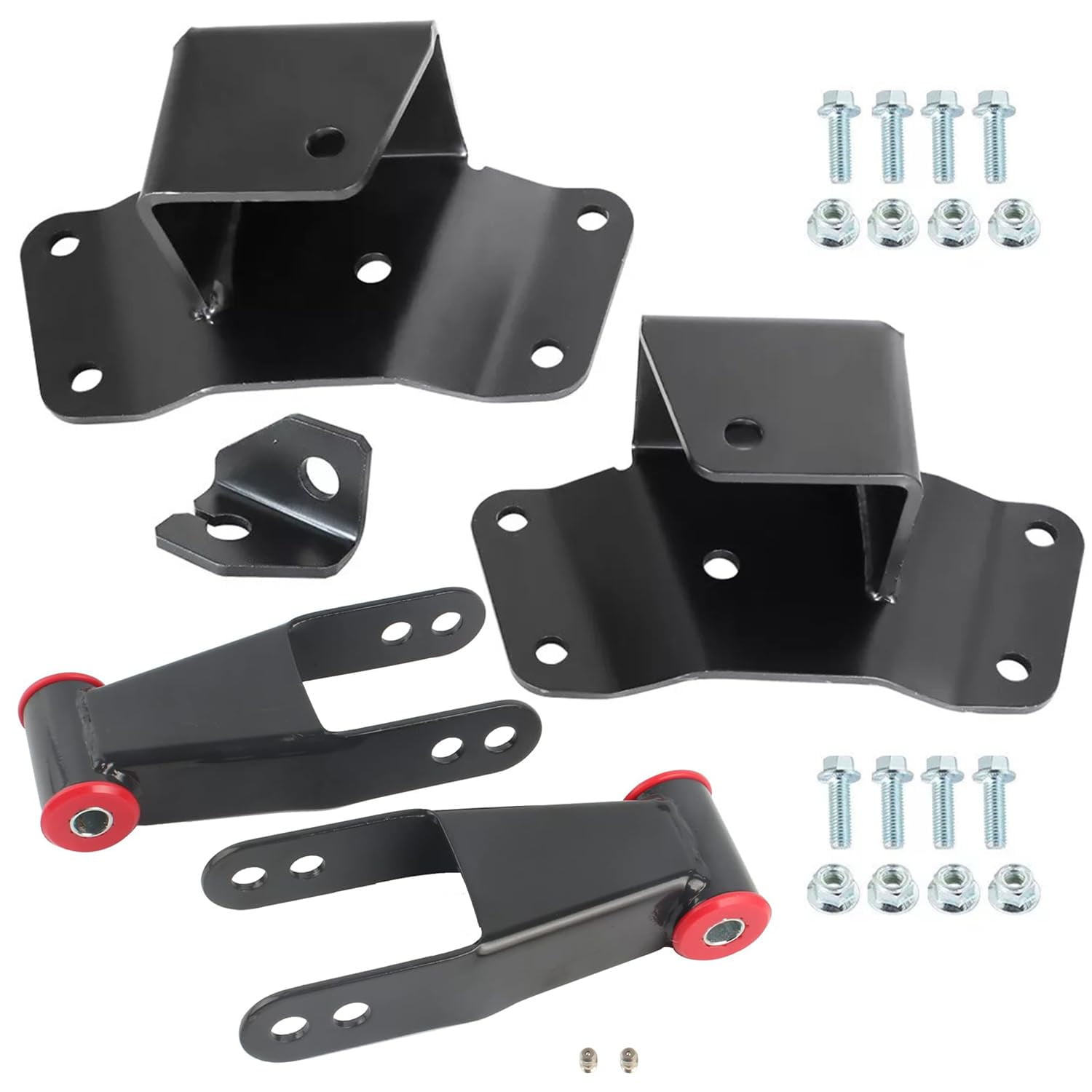 BST BSSP 4" Rear Drop Lowering Kit with Shackles Hangers and brake line ...