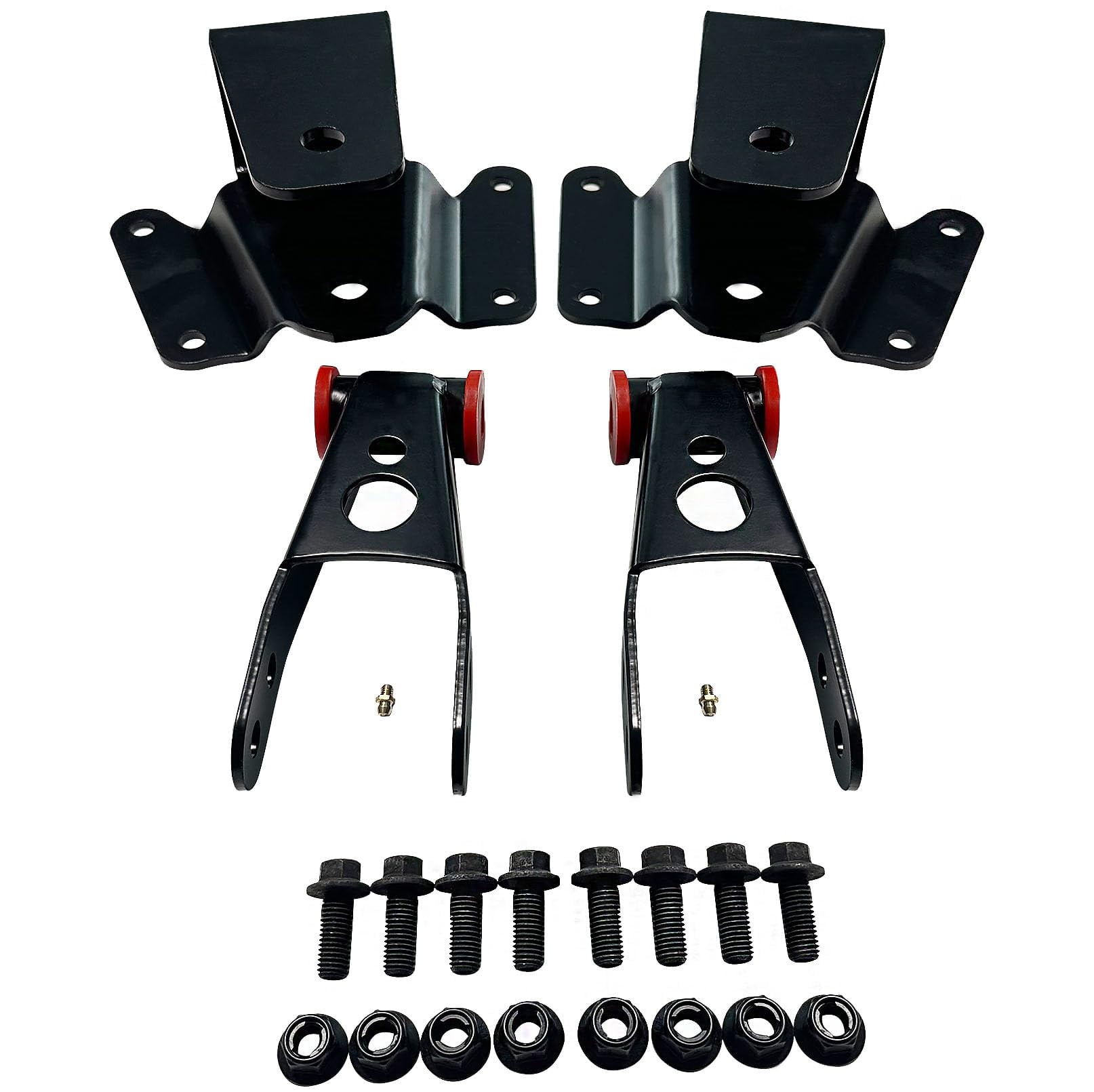 BST BSSP 4" Rear Lowering Suspension Drop Hangers & Shackles Set For ...