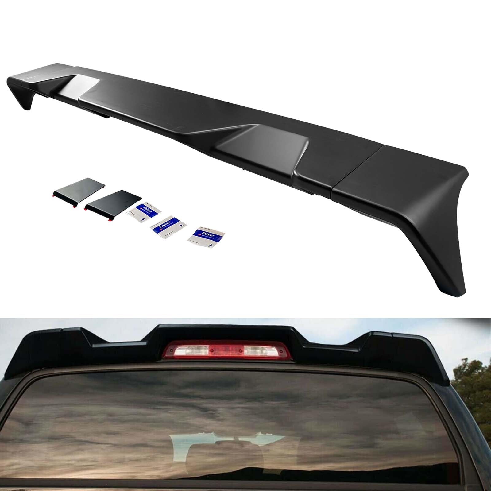 BST BSSP Matte Black Rear Roof Spoiler Wing for 2013-2018 Dodge Ram ...