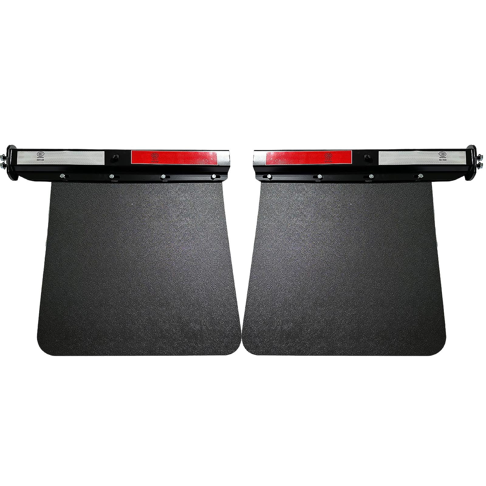 BST BSSP Pair Black Straight Spring Loaded Mud Flap Hanger Bracket with ...