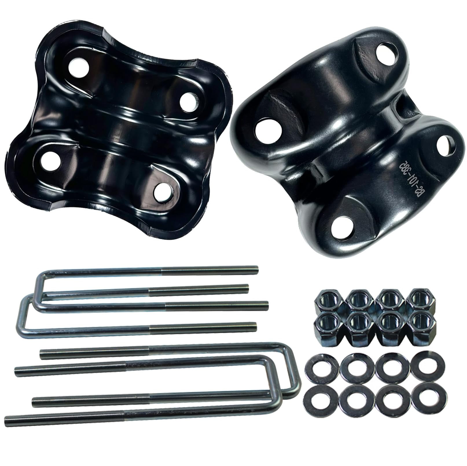 BST BSSP Pair Rear Axle Leaf Spring U-Bolt Plates & U Bolts 2.5" Wide ...