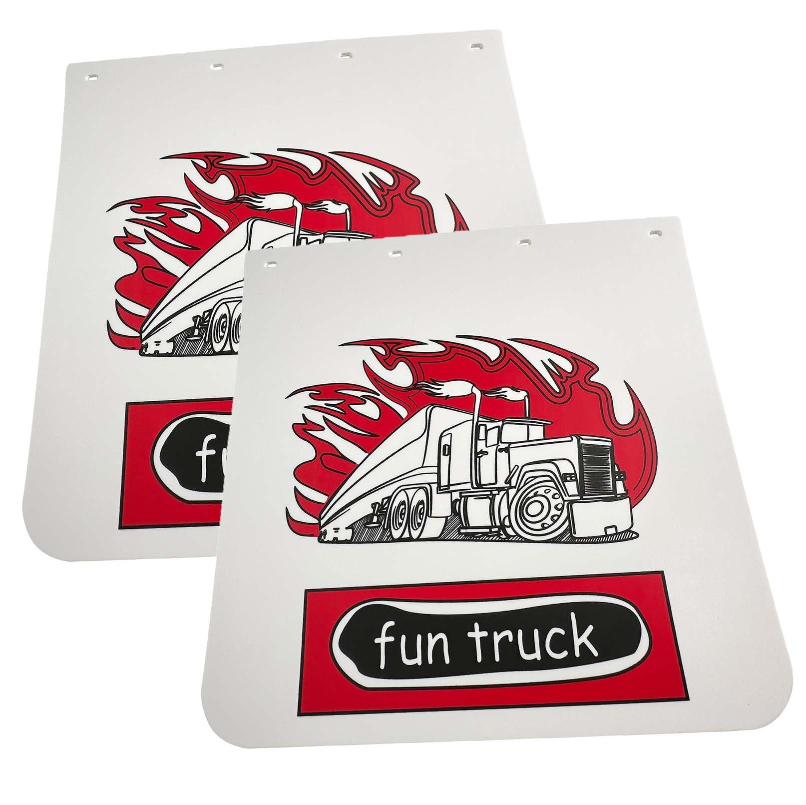 BST BSSP Pair White Straight Heavy Duty Polymer Splash Guard Mudflaps ...