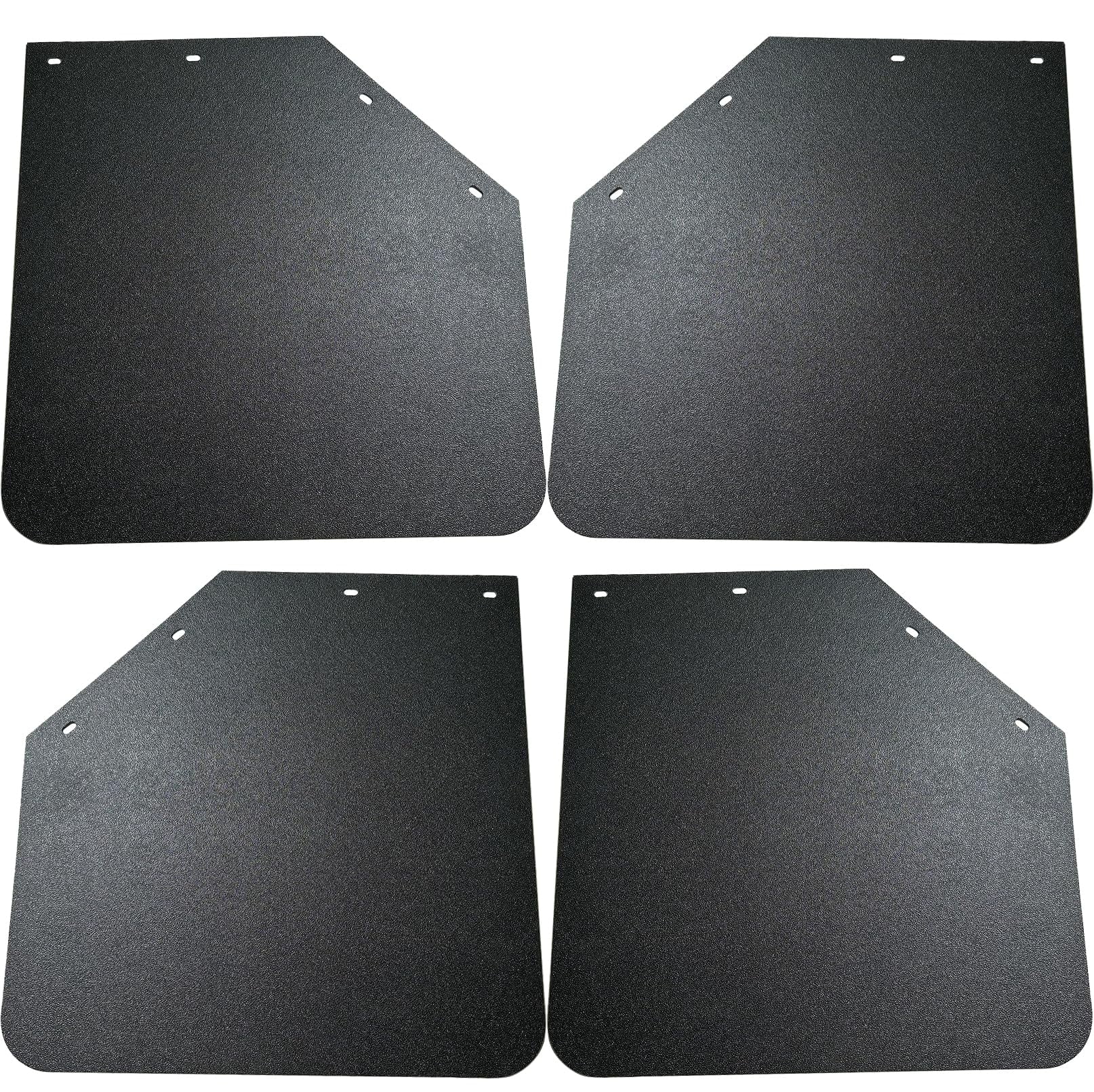 BST BSSP Set of 4 Semi Truck Mud Flaps 24"x24", Black Angled Universal ...