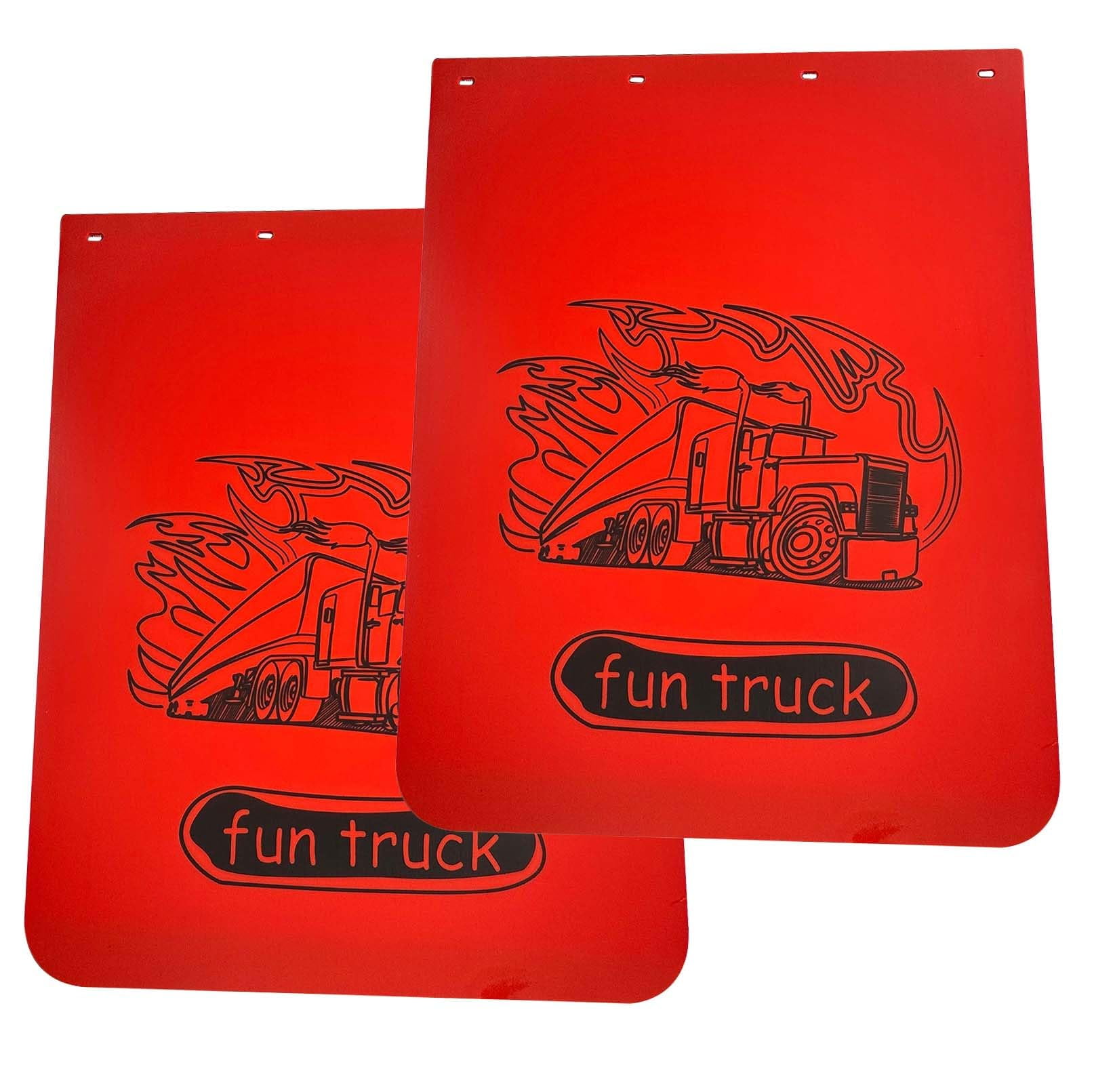 BST BSSP Universal Red Mud Flaps for Semi Trucks, 24 ''X30'' Heavy-Duty ...