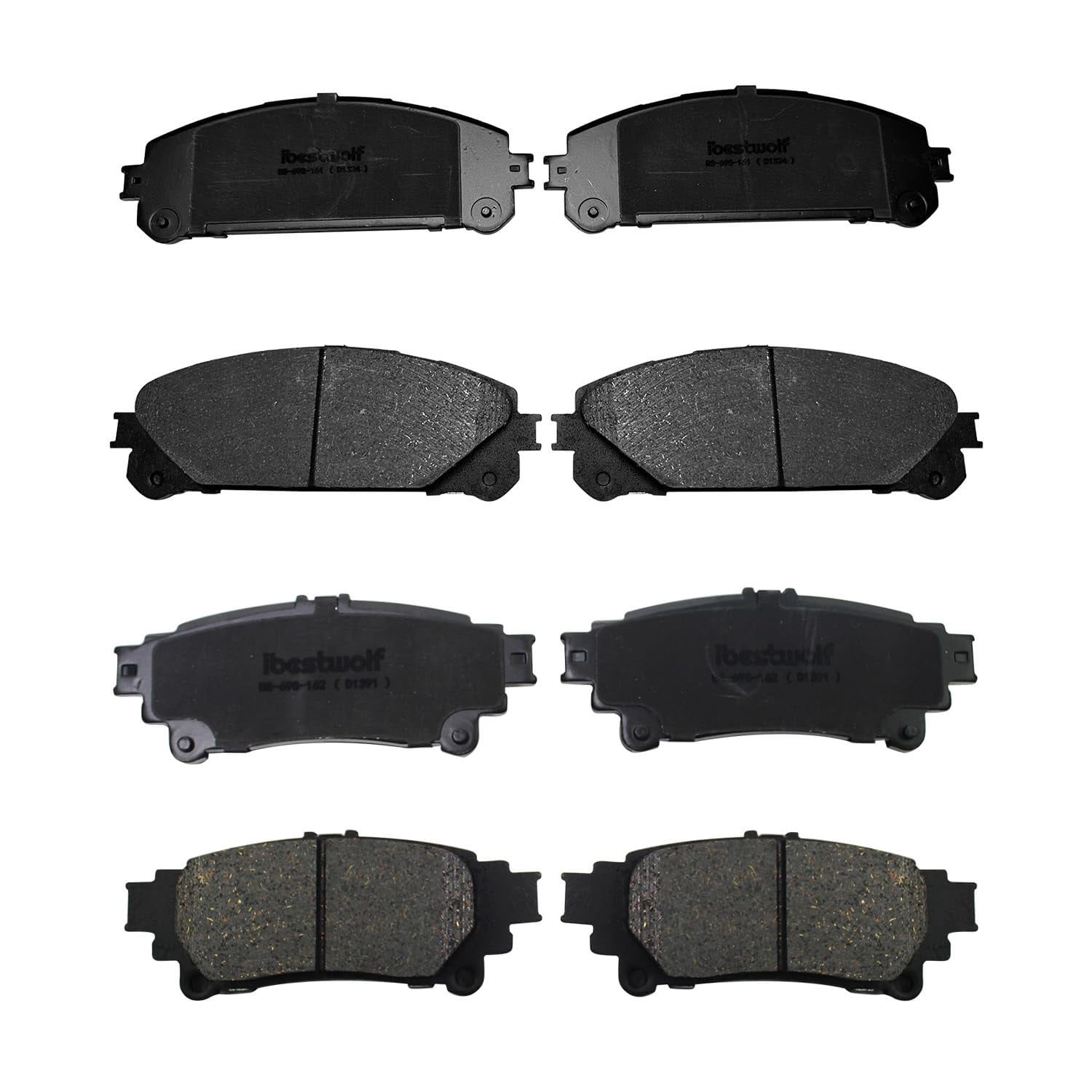 BST BSSPF Front and Rear Ceramic Brake Pads for 2010-2015 Lexus RX350 ...