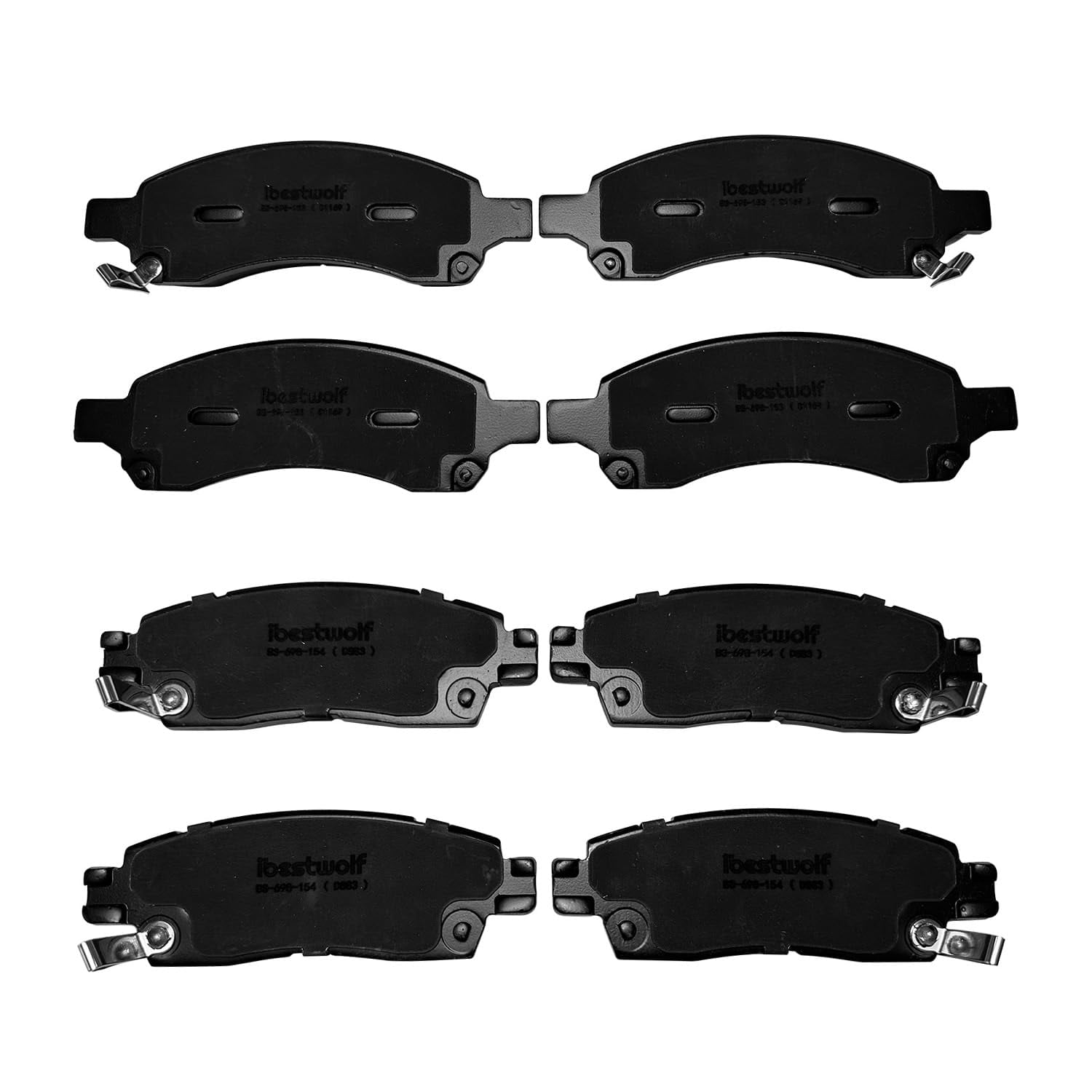 BST BSSPF Front and Rear Ceramic Brake Pads for Select Buick Enclave ...