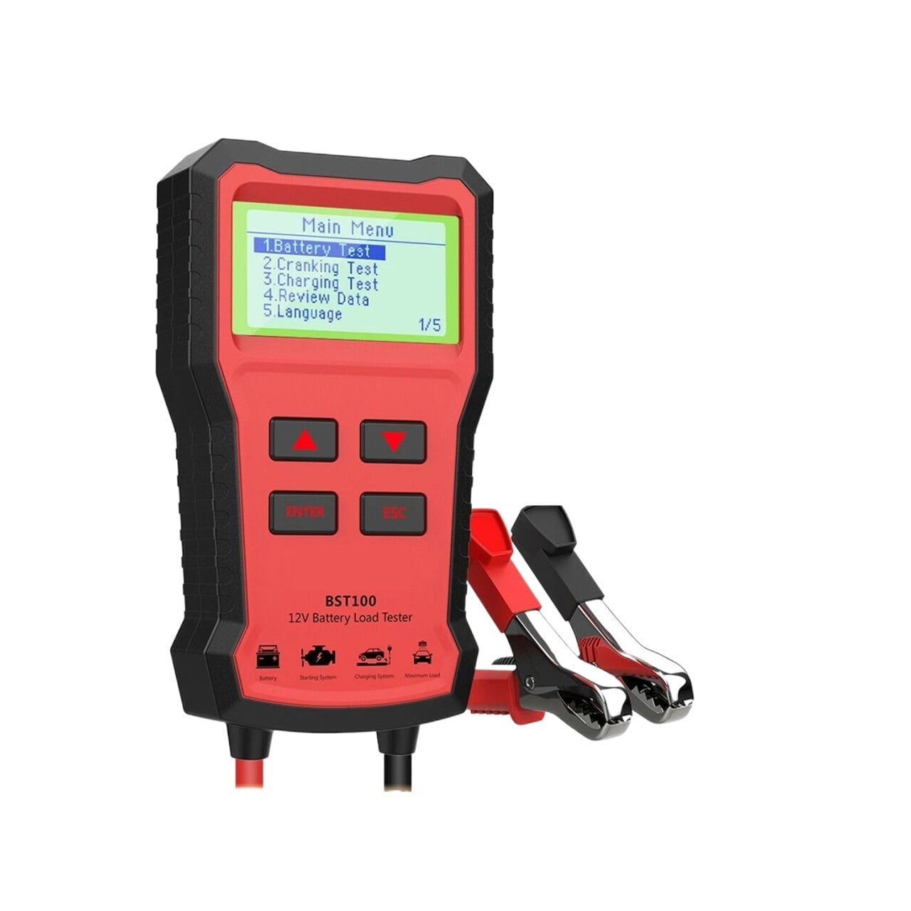 BST100 Car Battery Tester 12V 220Ah 2000CCA Multilingual Battery Test ...
