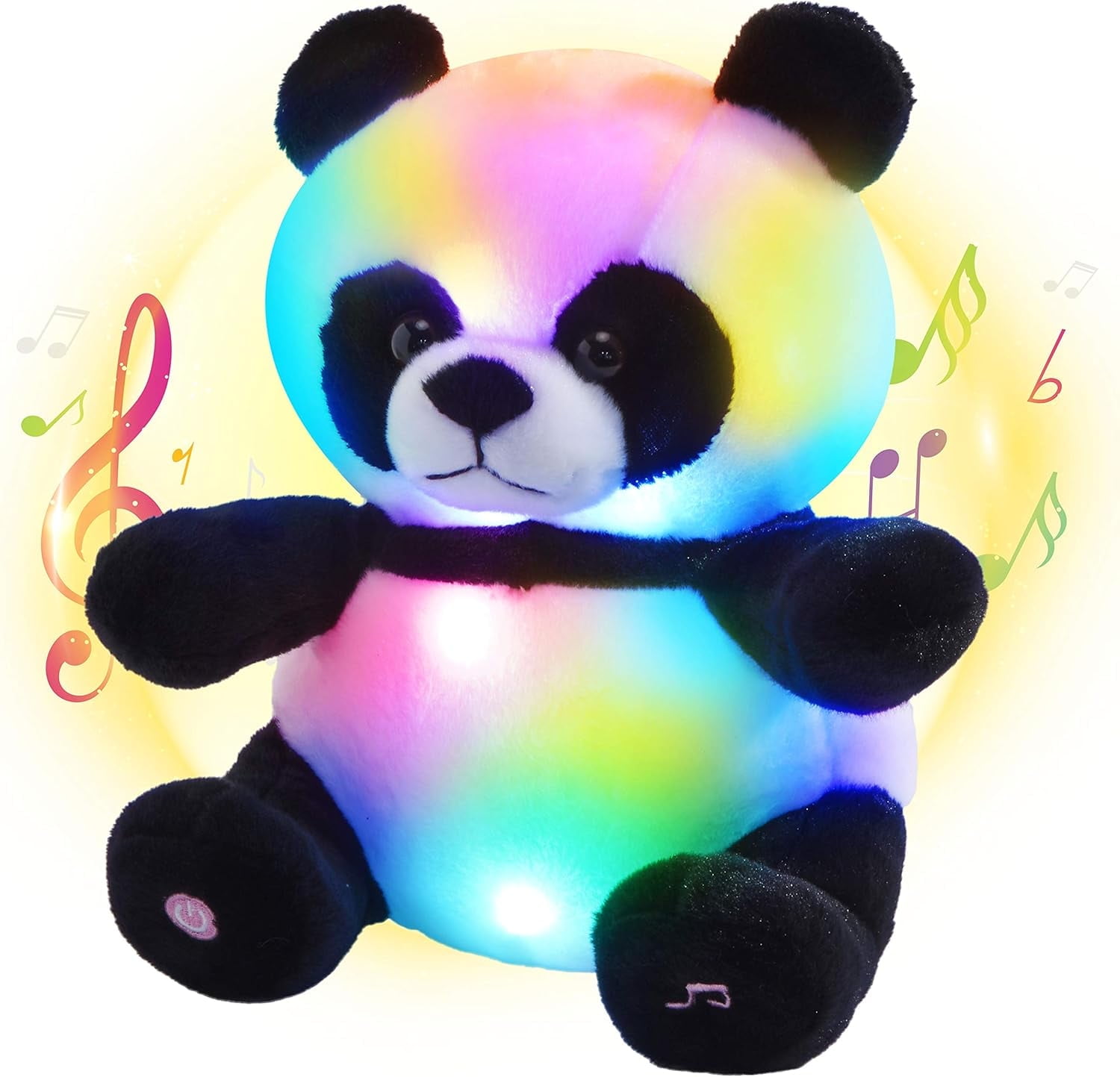 BSTAOFY 12 Inch Musical Light-up Panda Plush Toy, Adorable and ...