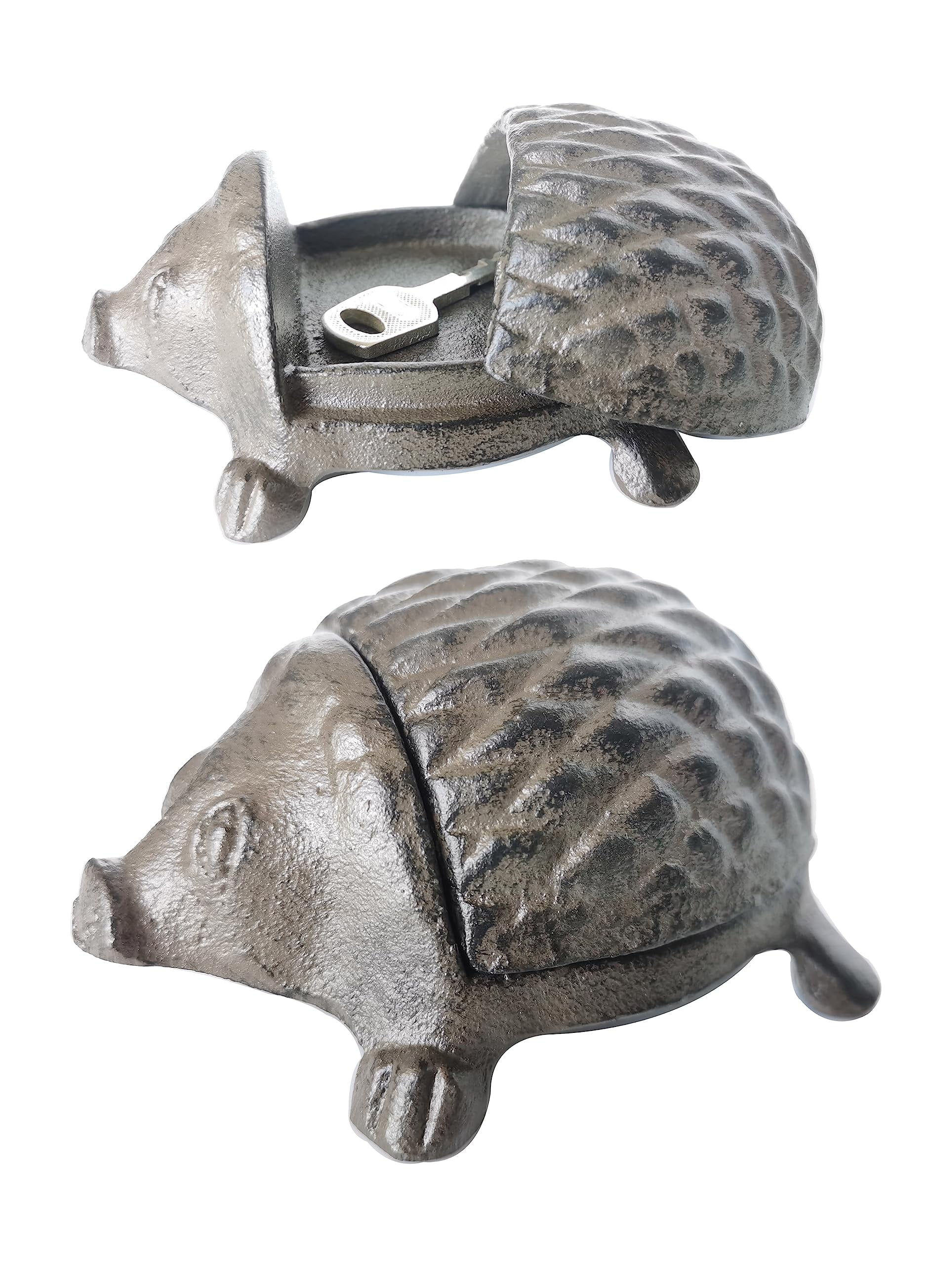 BSTWISH Iron Hedgehog Key Hider - Hide a Key Outdoor - Outside Key ...