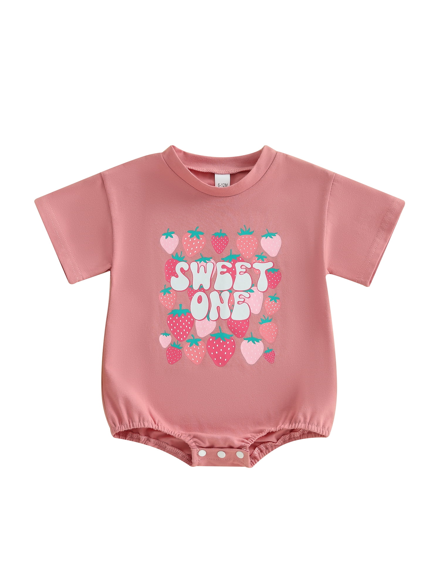 BSongo Baby Girls Sweet Birthday Romper Infant Short Sleeve Round Neck ...