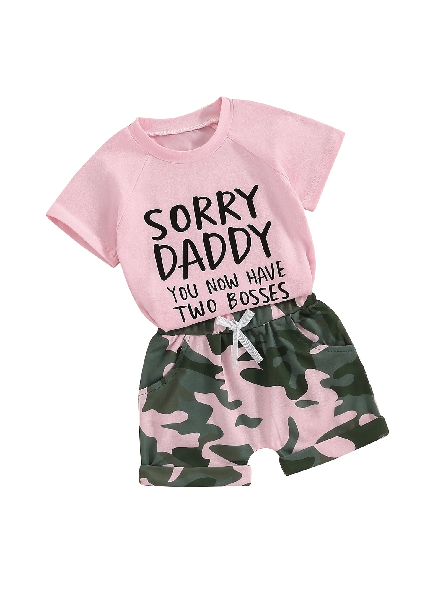 BSongo Baby Toddler Girls Summer 2PCS Outfits Short Sleeve Tops ...