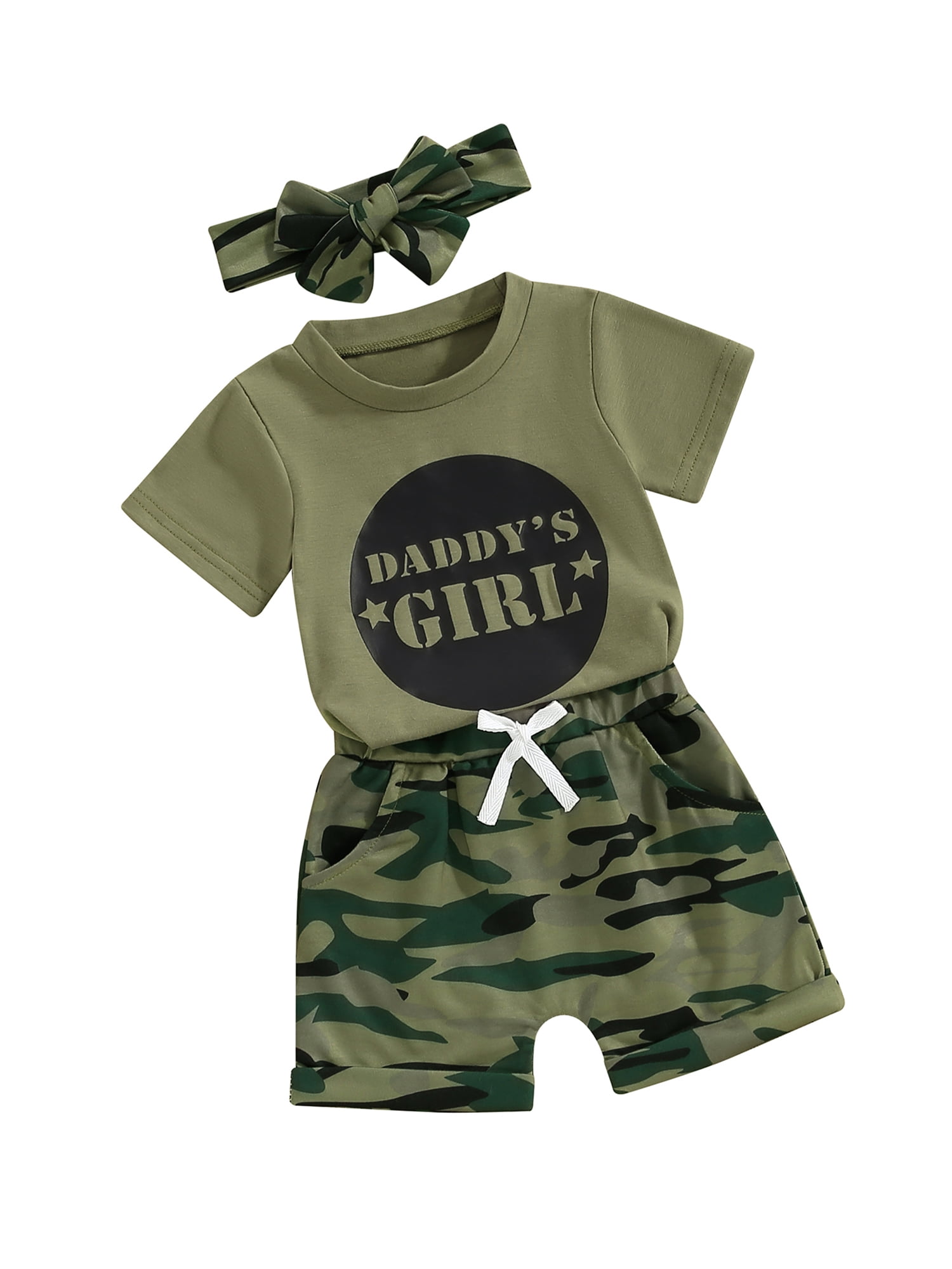 BSongo Infant Baby Girls Summer 3PCS Shorts Sets Newborn Little Kids ...