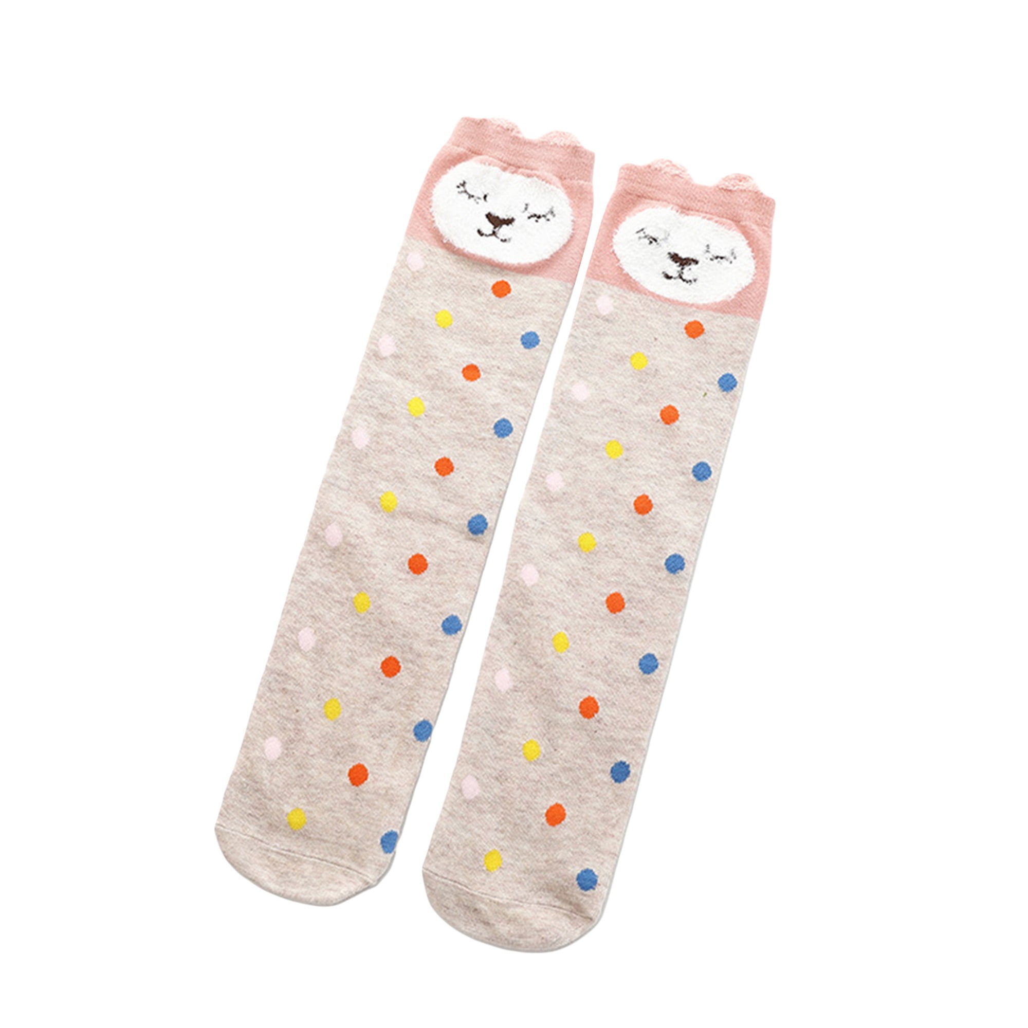 BSongo Kids Girls Knee High Socks Cartoon Animal Print Elastic Uniform ...