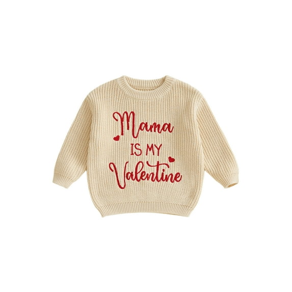 BSongo Toddler Newborn Baby Valentine's Day Sweaters Long Sleeve Round ...