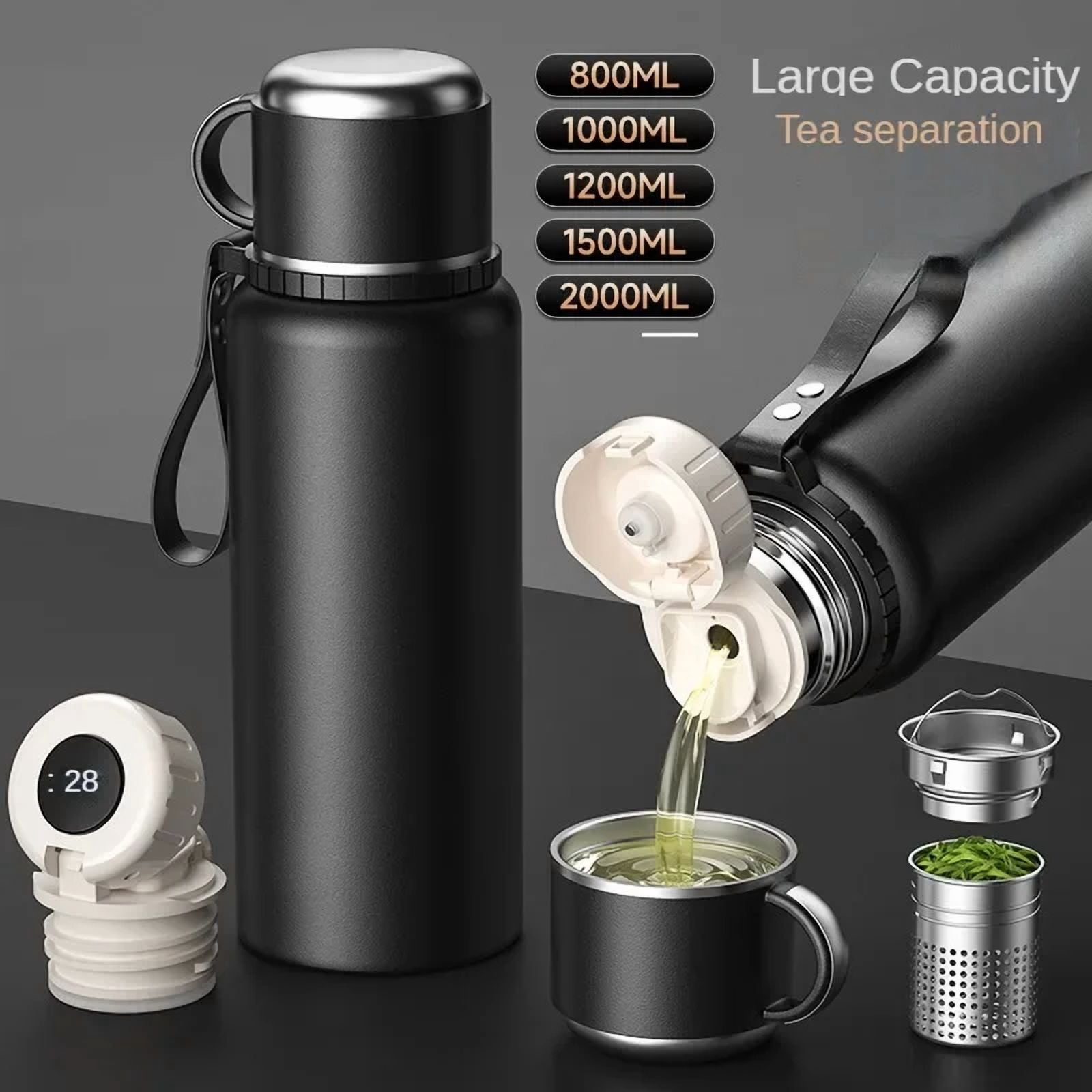 BT 1.5 2L 600 1000ml Stainless Steel Thermos Coffee Cup Bottle Keep Hot ...