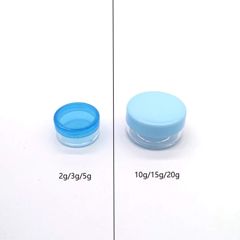 BT 10PCS Empty 2g - 20g Travel Small Colorful Covers Clear Plastic ...