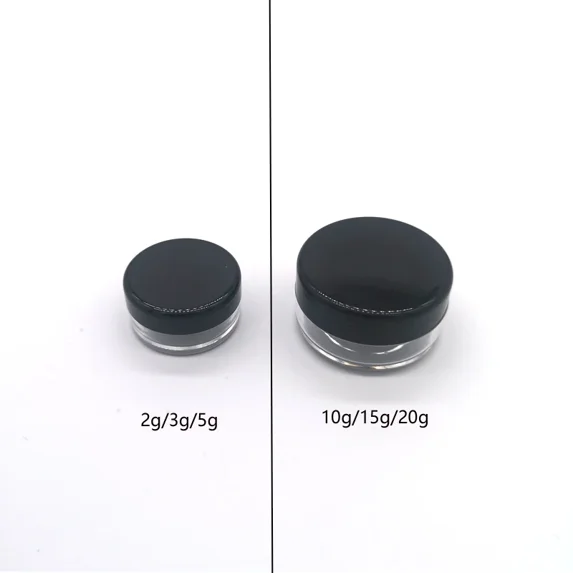 BT 10PCS Empty 2g - 20g Travel Small Colorful Covers Clear Plastic ...