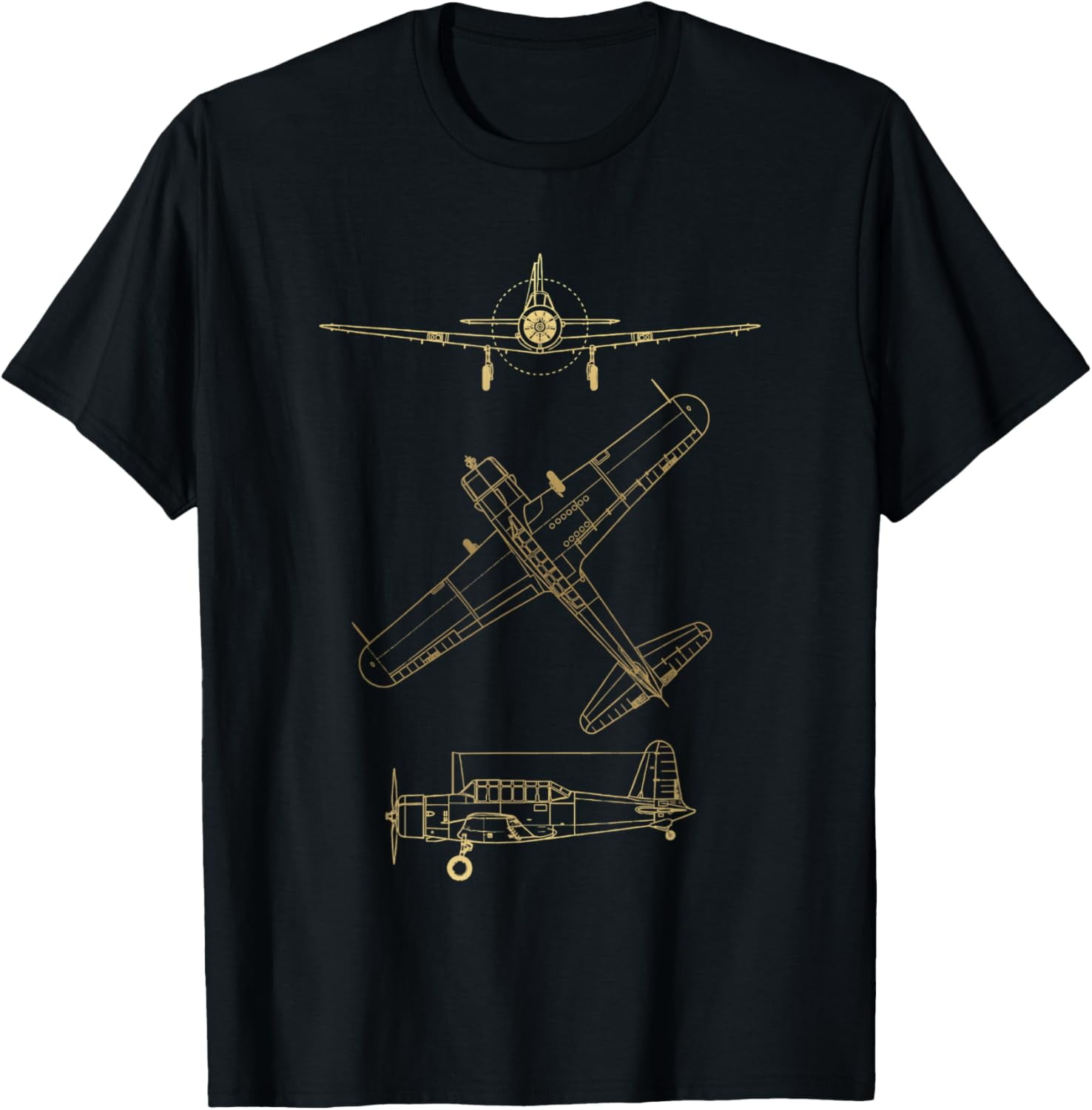 BT-13 Valiant WW2 Plane T-Shirt-L - Walmart.com