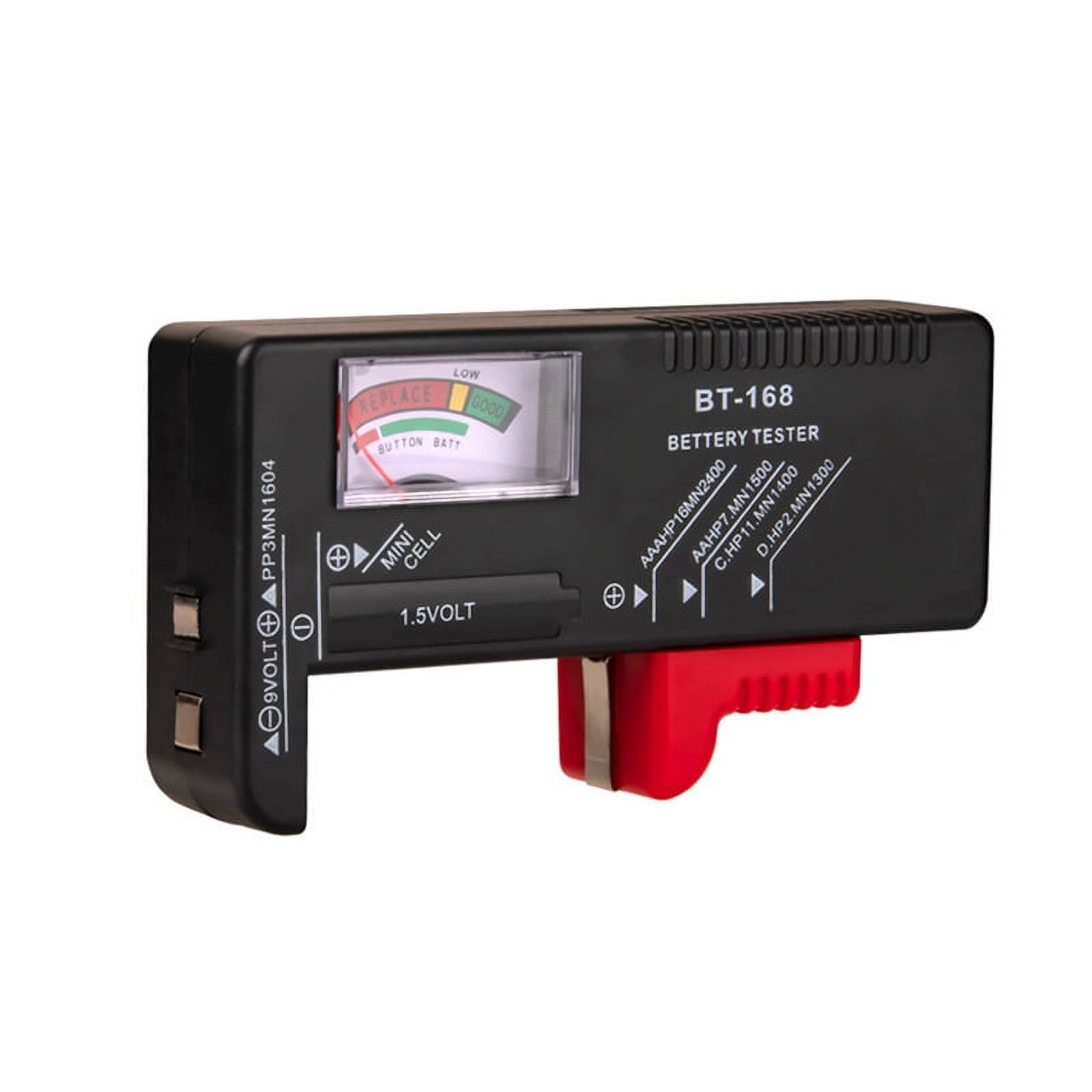 BT-168 Battery Tester Checker, Universal Button Meter, AA AAA C D 9V ...
