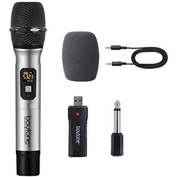 BT-26UM UHF Wireless Microphone Handheld Dynamic Microphone with 30 ...