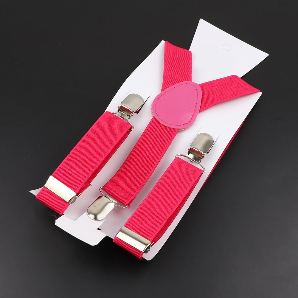 BT 3PCS New Candy Color Adjustable Suspenders Elastic Leather Y-Back ...