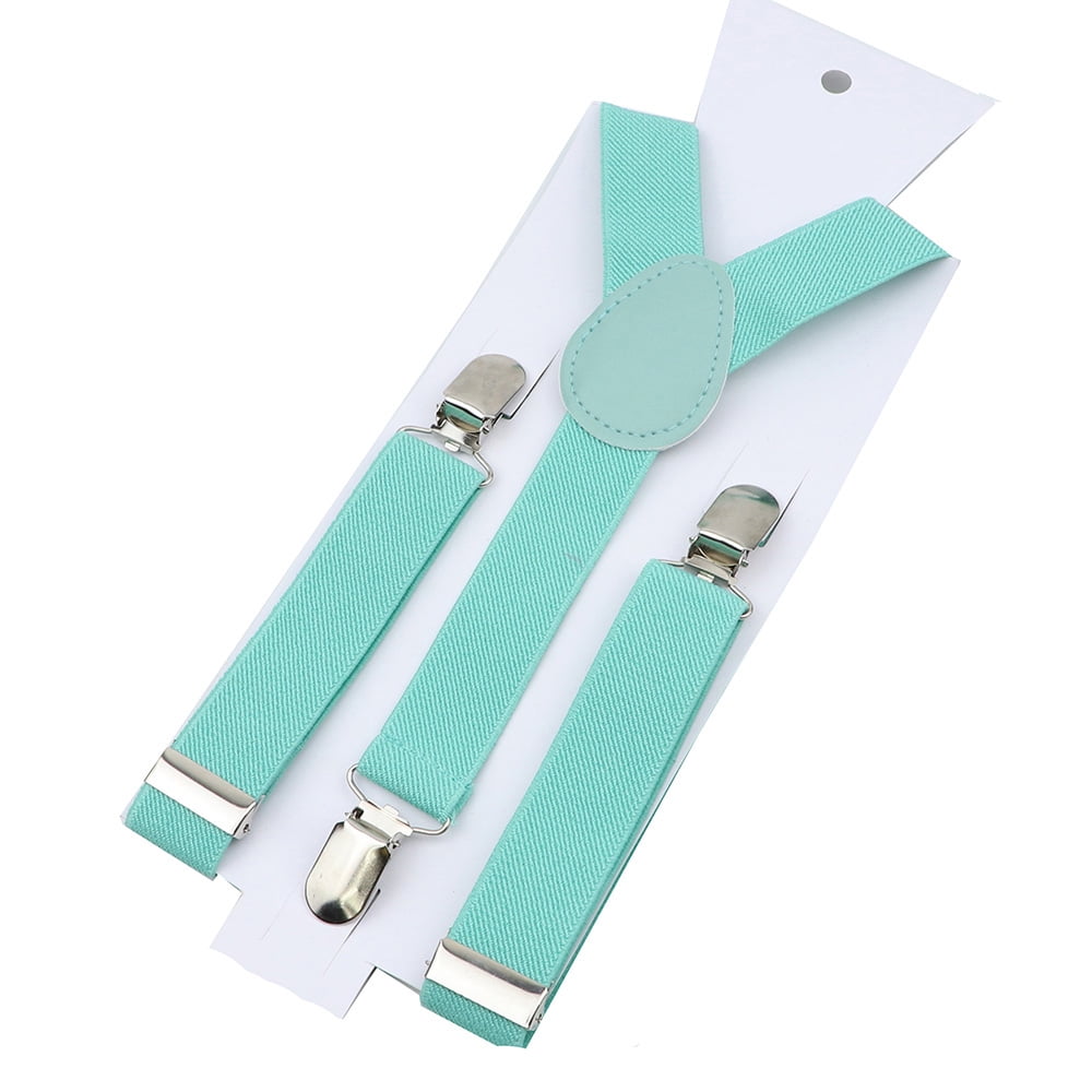 BT 3PCS Solid Color Kids Suspenders Clip-on Straps Adjustable Elastic Y ...