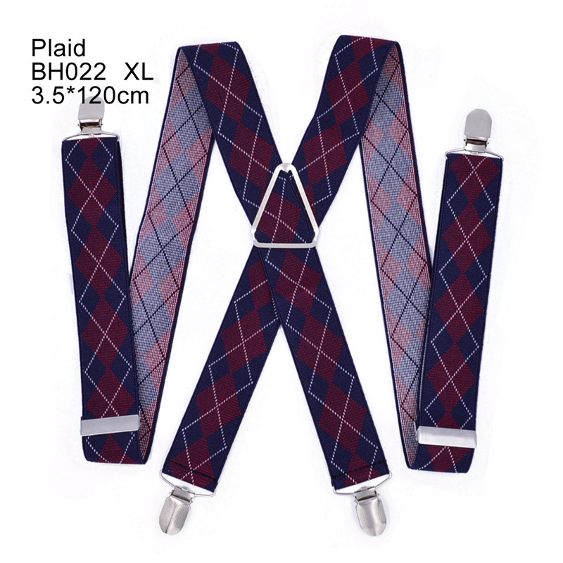 BT 3PCS Solid Large Suspenders big Men Adjustable Elastic X Back Pants ...