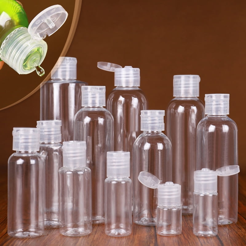 BT 50pcs Plastic Squeeze Bottle with Flip Cap PET Lotion Shampoo Bottle ...