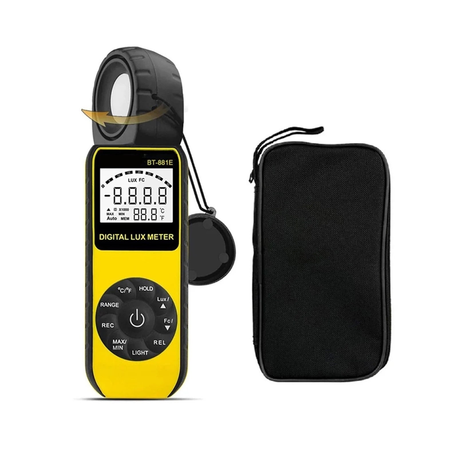 BT-881E Digital Illuminance/Light Meter,Handheld Ambient Temperature ...