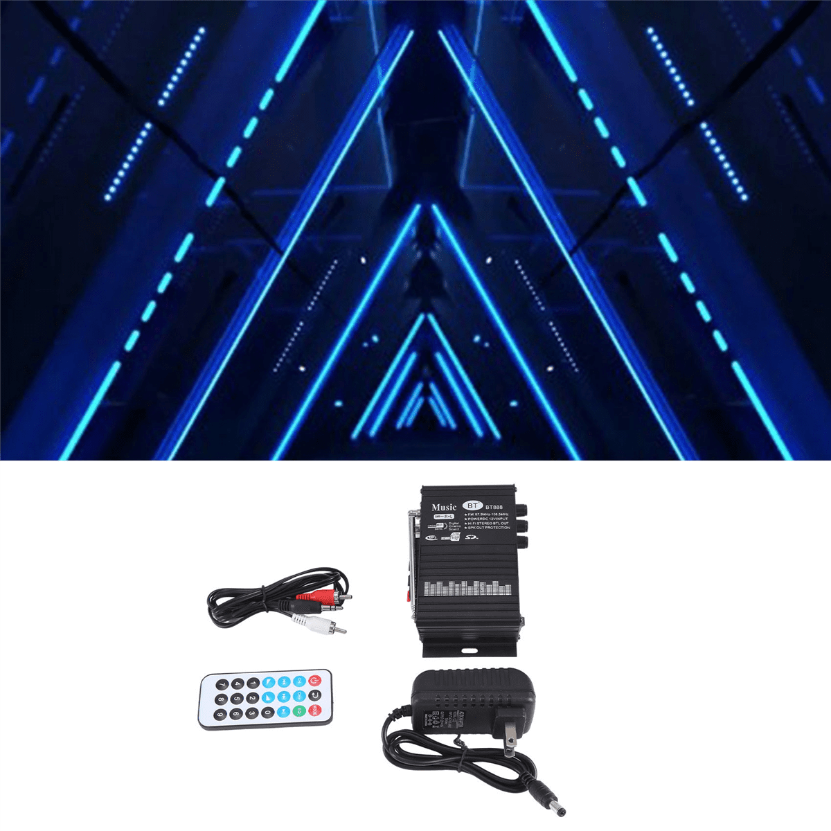 BT-888 5.0 Bluetooth Amplifier 12V HIFI 30W+30W Mini Bluetooth ...