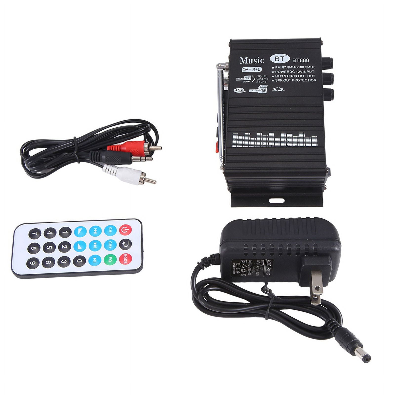 BT-888 5.0 Bluetooth Amplifier 12V HIFI 30W+30W Mini Bluetooth ...