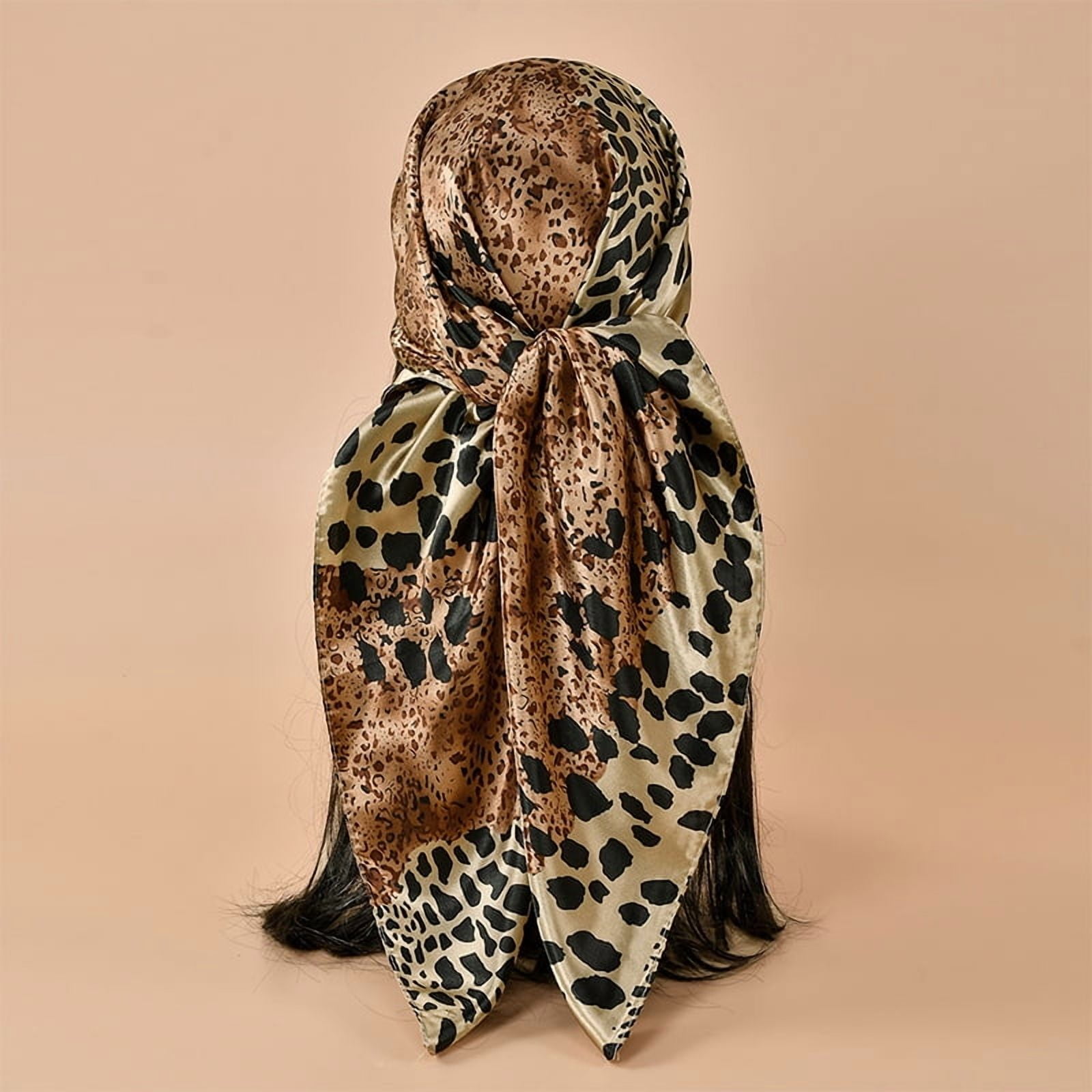 BT 90*90cm Leopard Printed Square Scarf Women Luxury Designers Scarf ...
