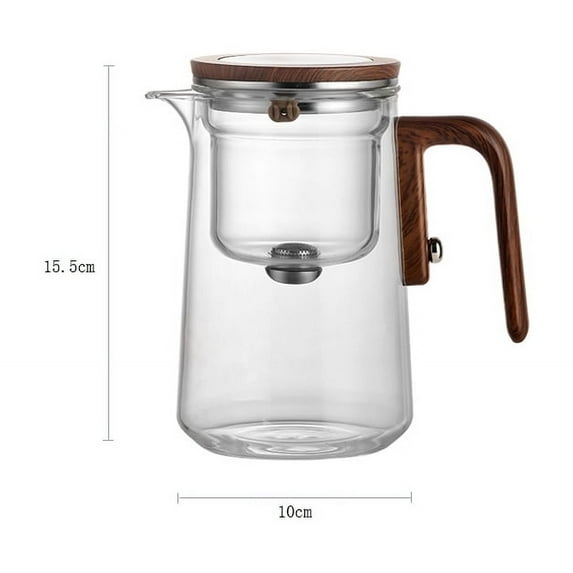 BT 900ml-520ml Glass Teapot Kettle Infuser Tea pot Water Separation Inner Magnet One Click ...