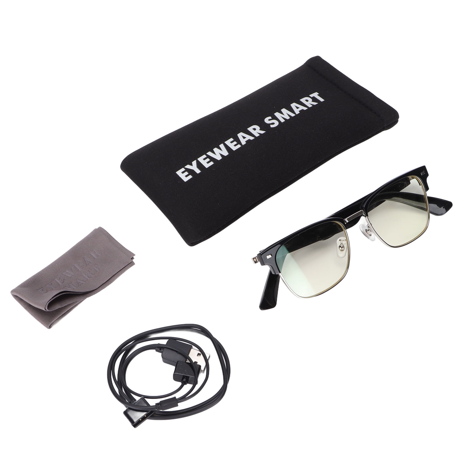 BT Audio Smart Glasses Open Ear Audio Waterproof Rechargeable Anti Blue ...