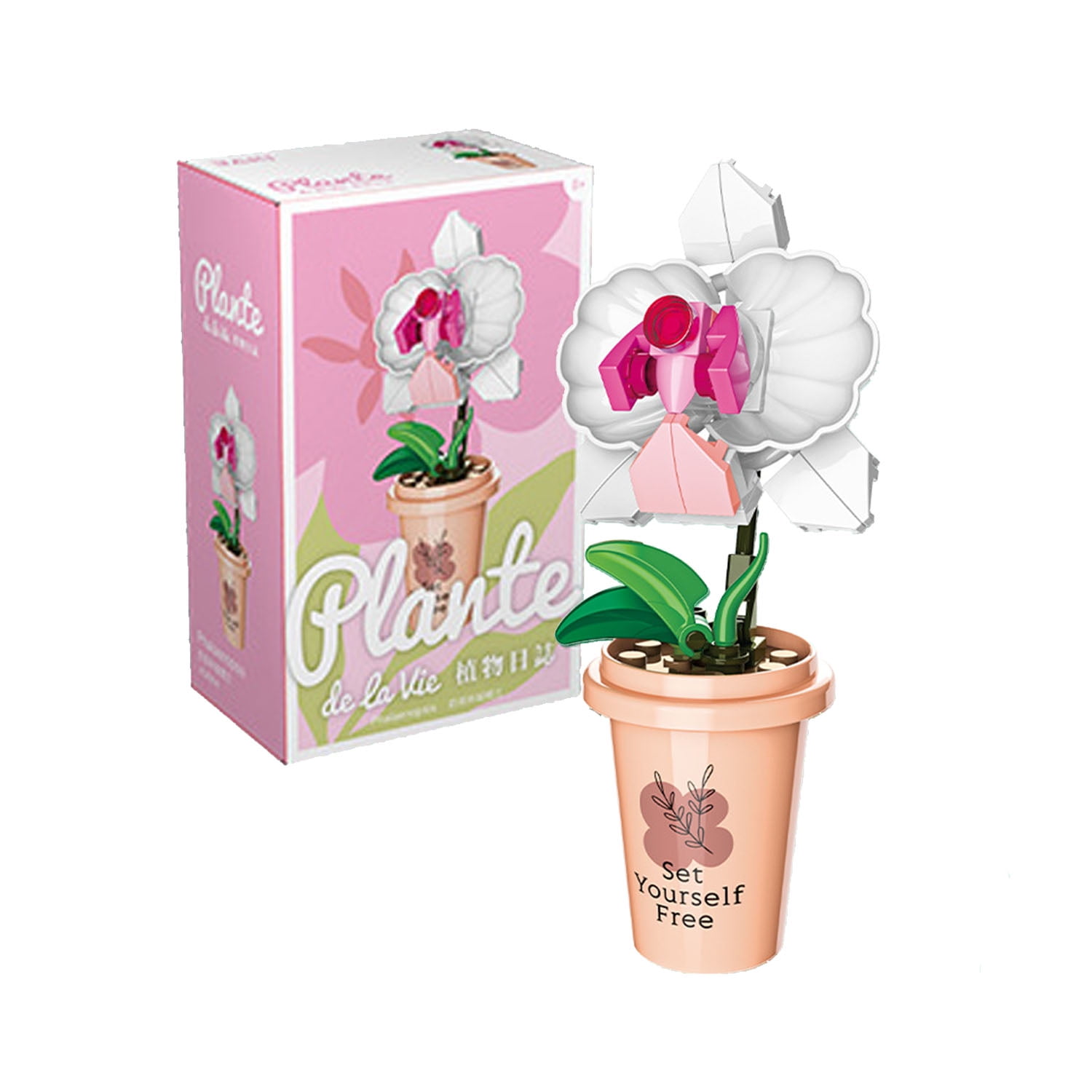 Artificial Plant Building Set with Flowers, Home D茅cor Accessory for Adults, Botanical ...