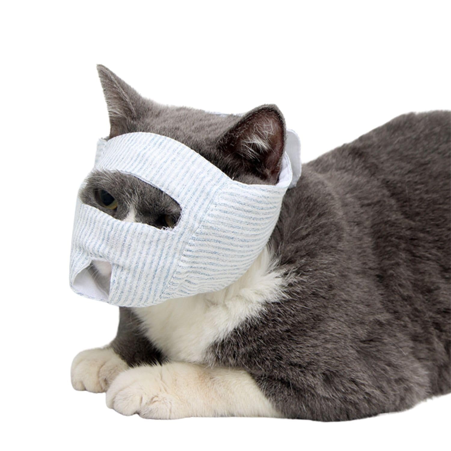 Cat Muzzles, Breathable Cotton Cat Restraint Mask for Grooming and Nail Trimming, Cat Supply ...