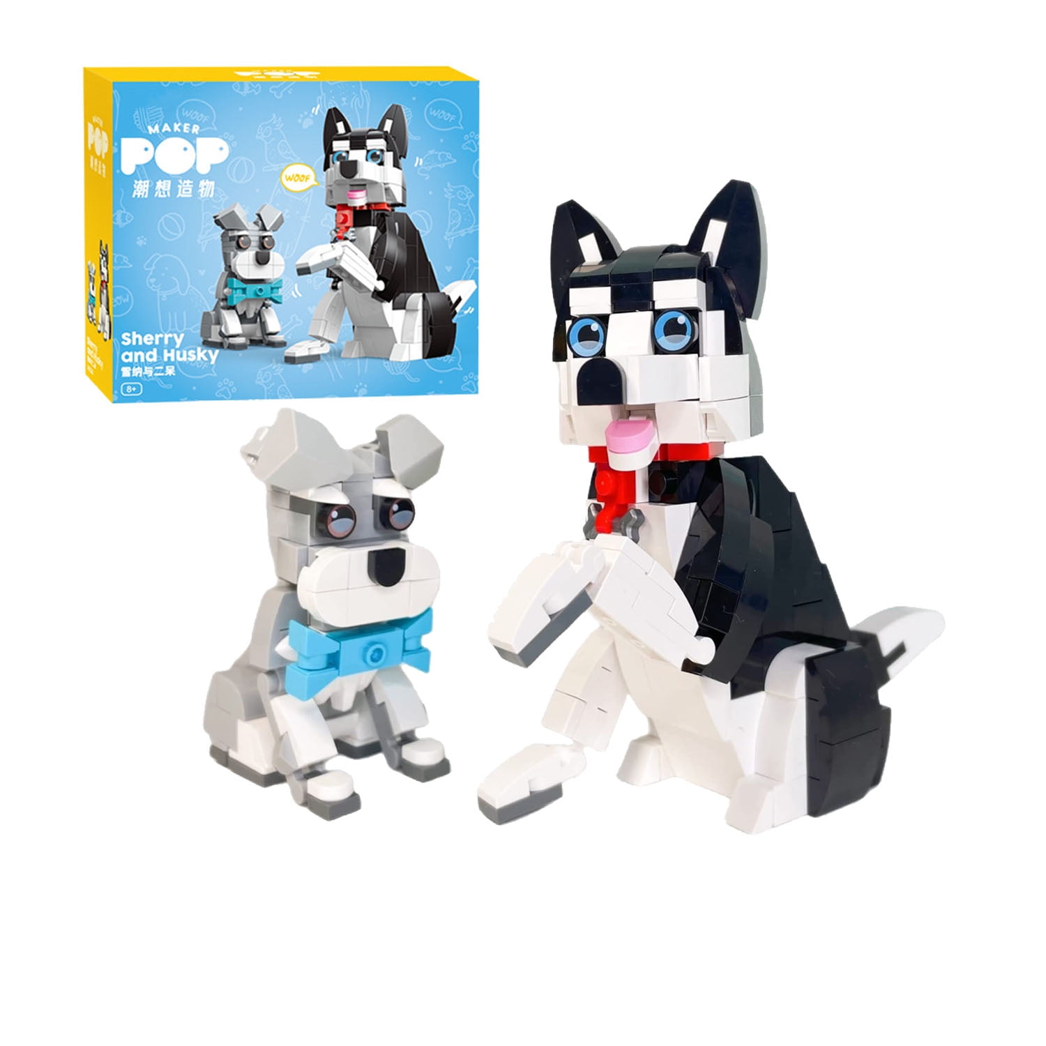 Dog Building Blocks Set, Animal Pet Building Kit for Kids Girl Boy, Fun ...