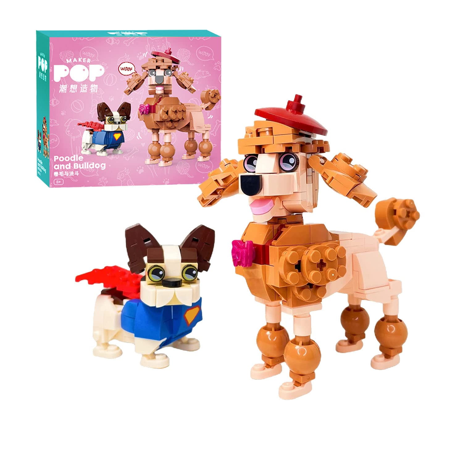 Dog Building Blocks Set, Animal Pet Building Kit for Kids Girl Boy, Fun ...