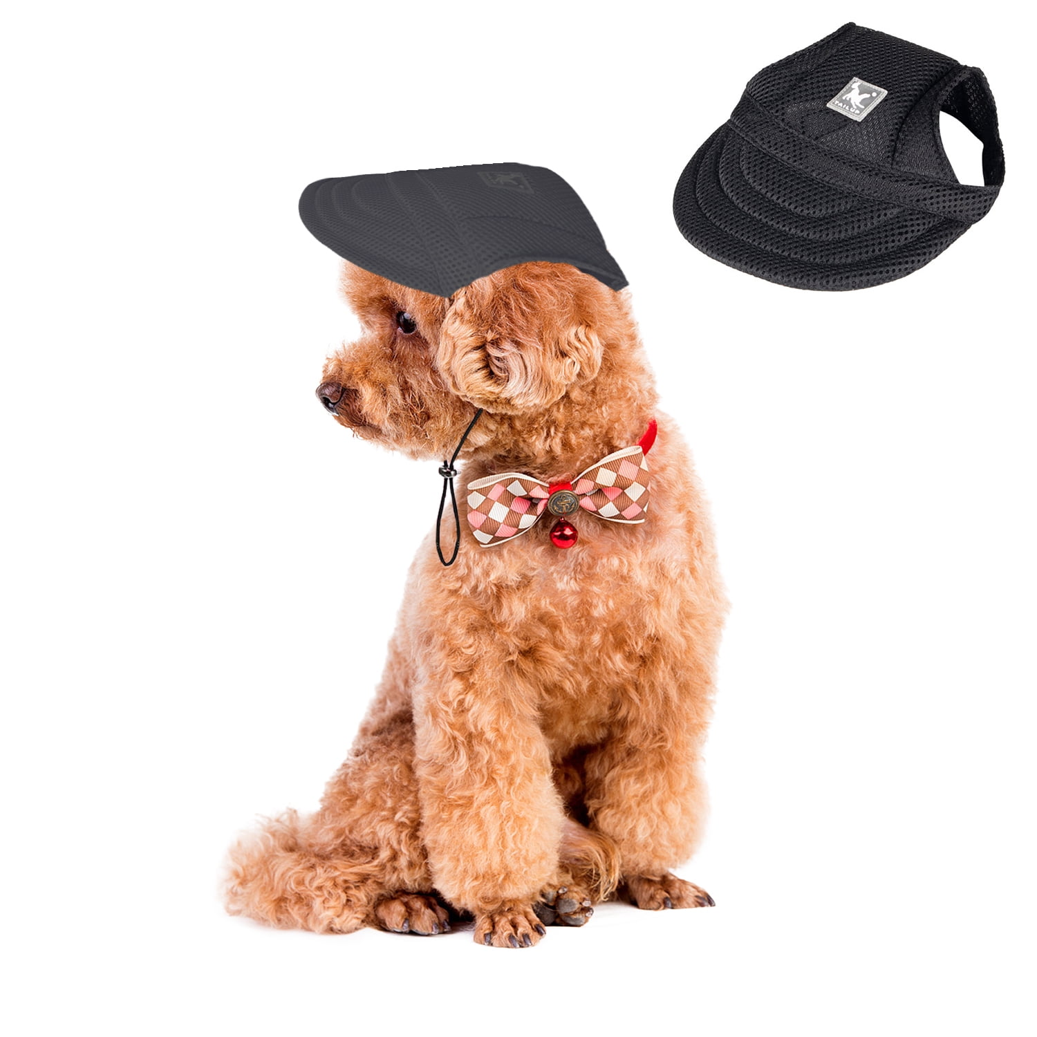 BT Bear Dog Hat with Ear Holes, Dog Baseball Mesh Cap, Adjustable ...