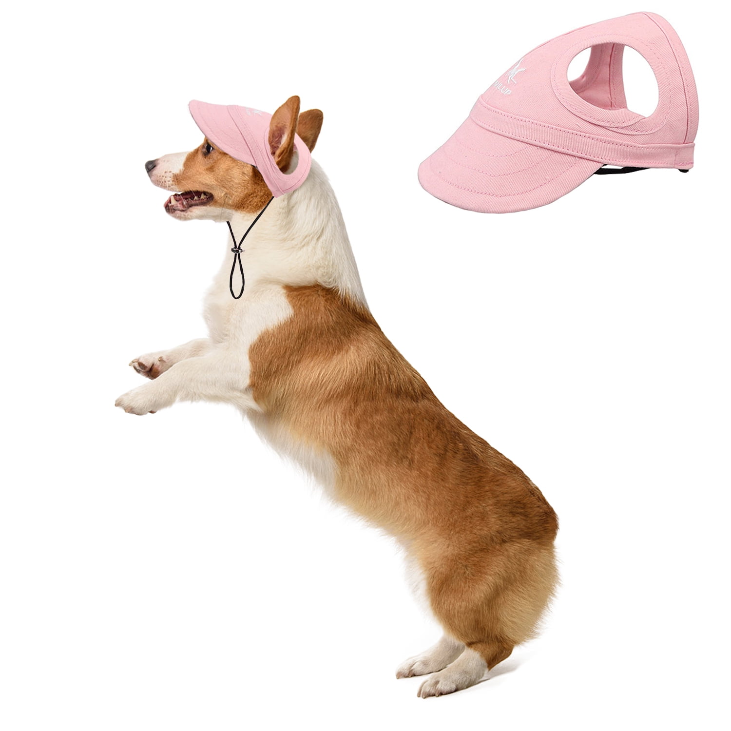 BT Bear Dog Hat with Ear Holes, Dog Baseball Outdoor Cap, Adjustable ...