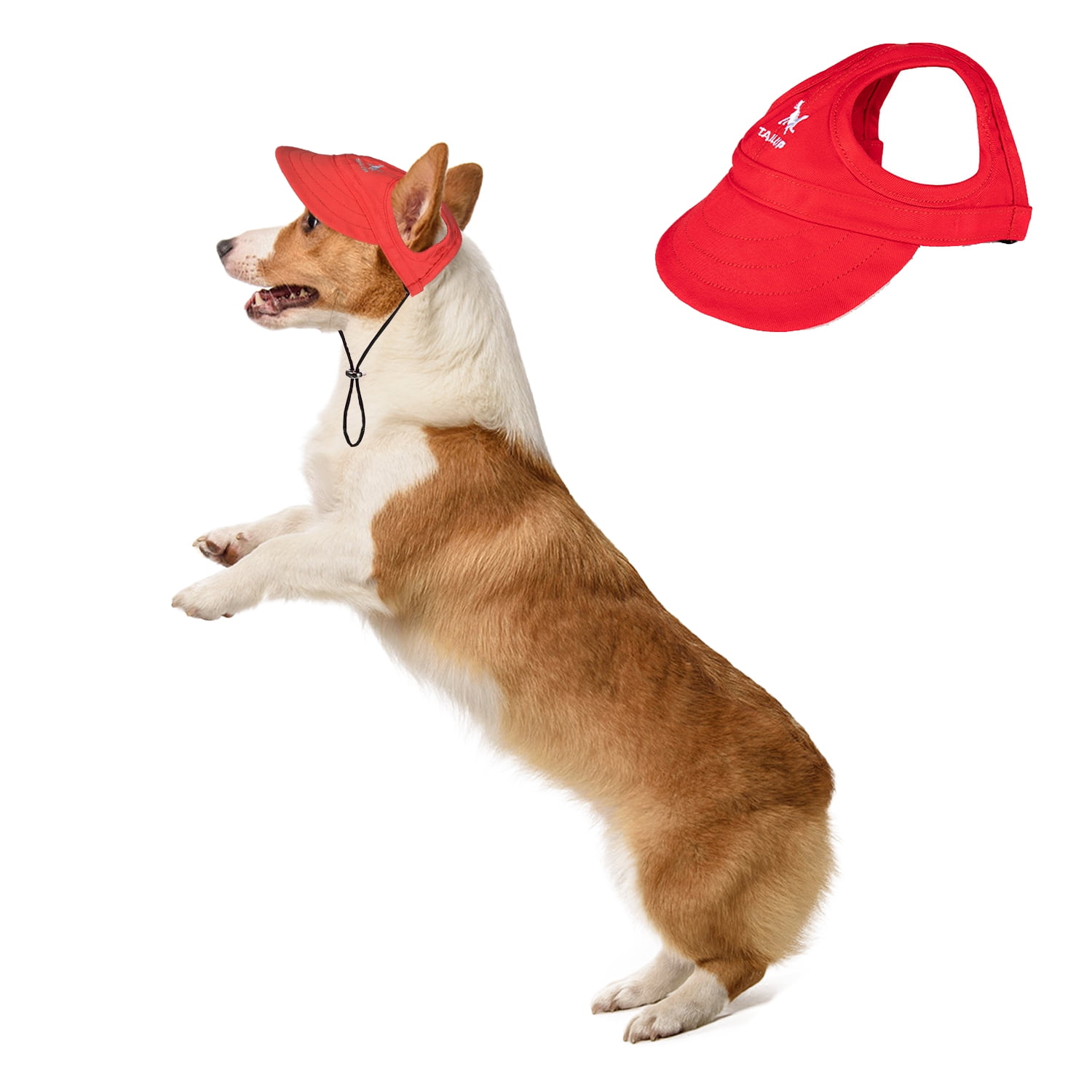 BT Bear Dog Hat with Ear Holes, Dog Baseball Outdoor Cap, Adjustable ...