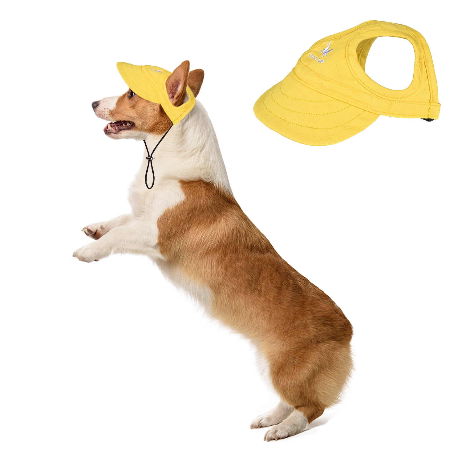 BT Bear Dog Hat with Ear Holes, Dog Baseball Outdoor Cap, Adjustable ...