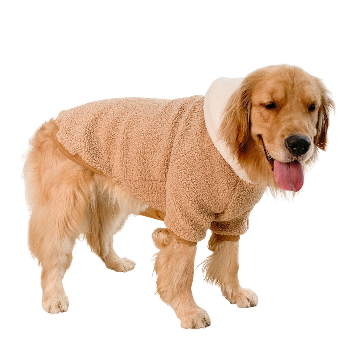 BT Bear Large Dog Sweater, Dog Hoodie Coat Jacket with Leash Hole, Warm ...