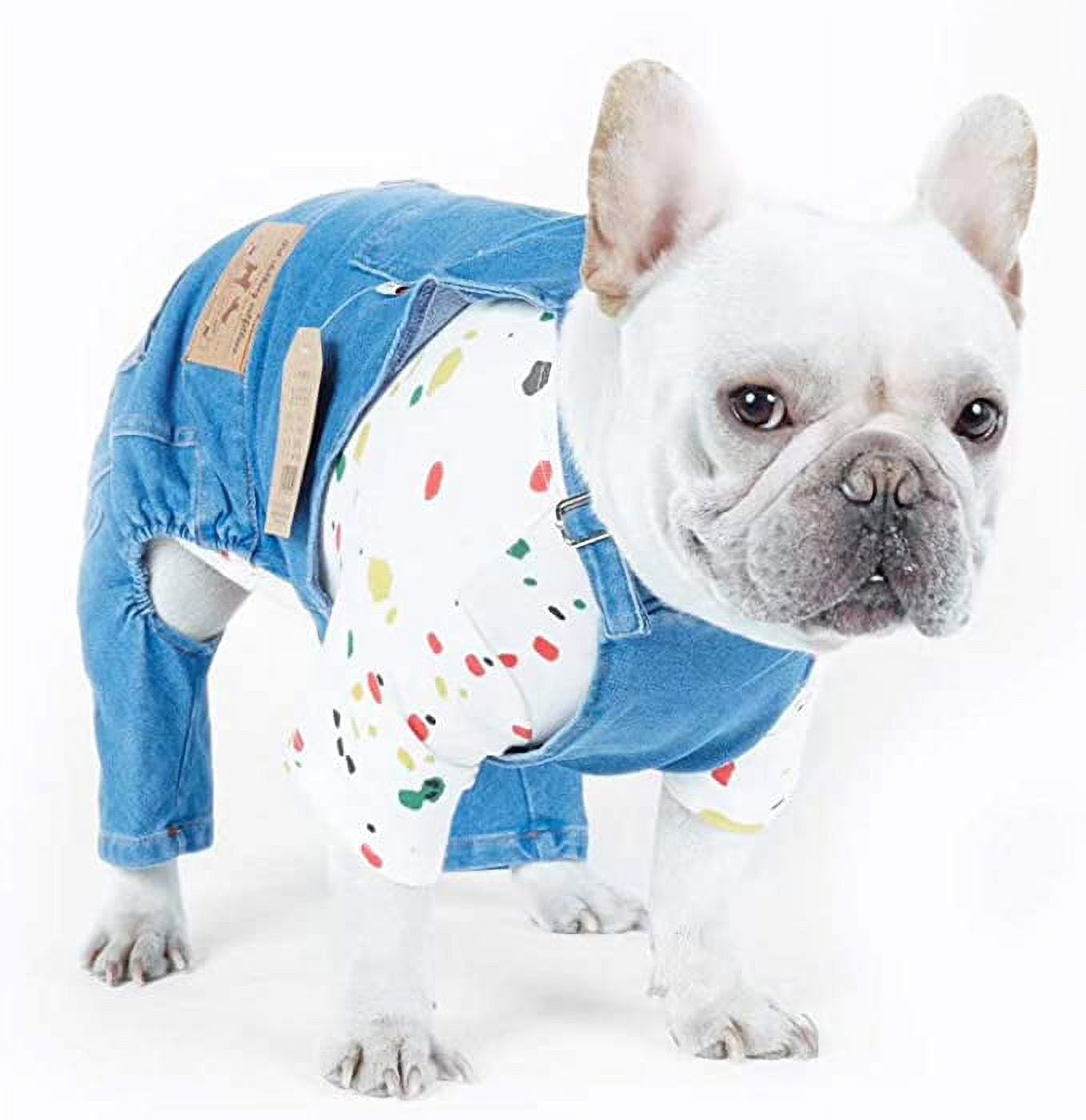 BT Bear Pet Clothes, Dog Denim Jacket Cotton Cowboy Coat Blue Washable ...