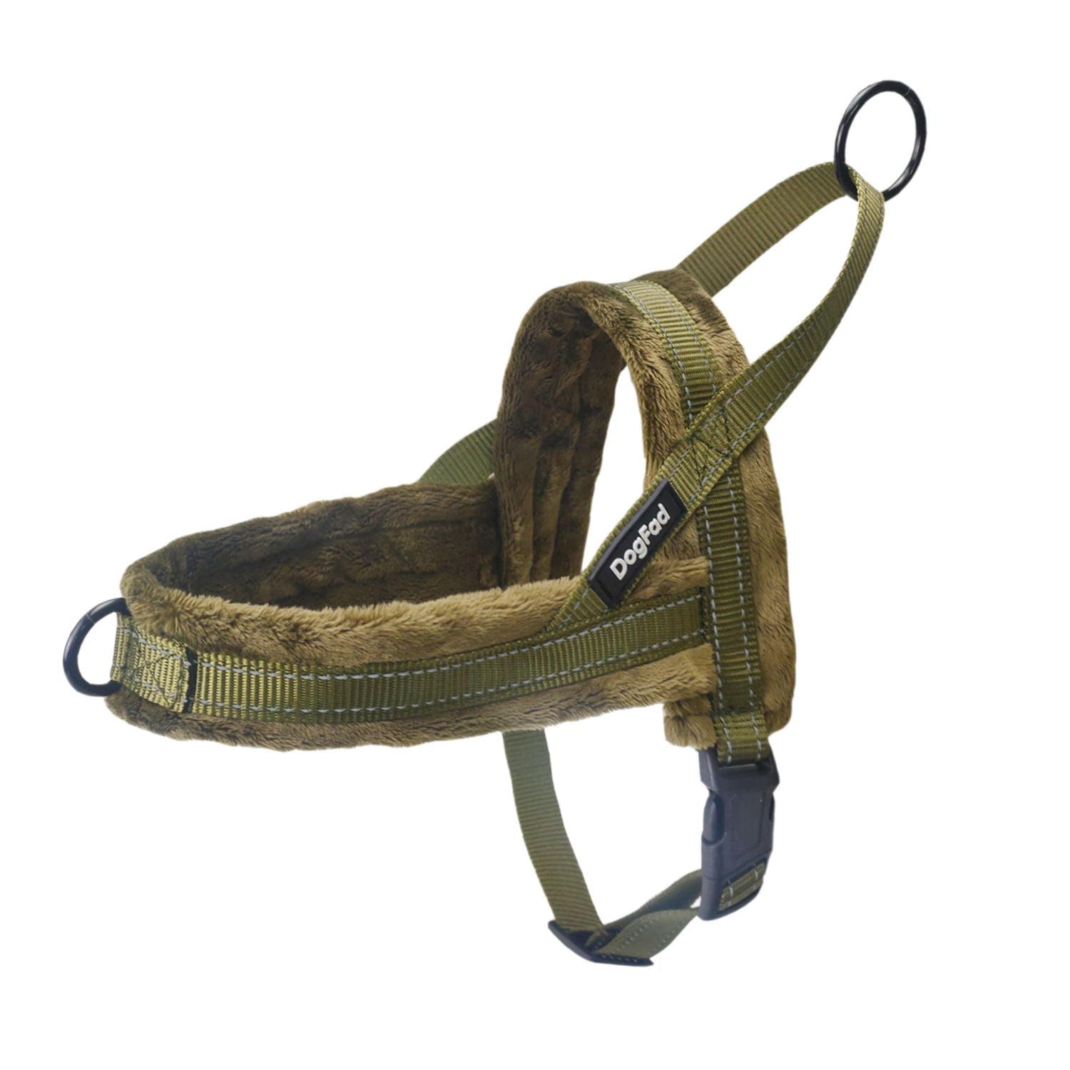 Plush Dog Harness,No Pull Step in Adjustable Dog Harness Vest for Cold ...