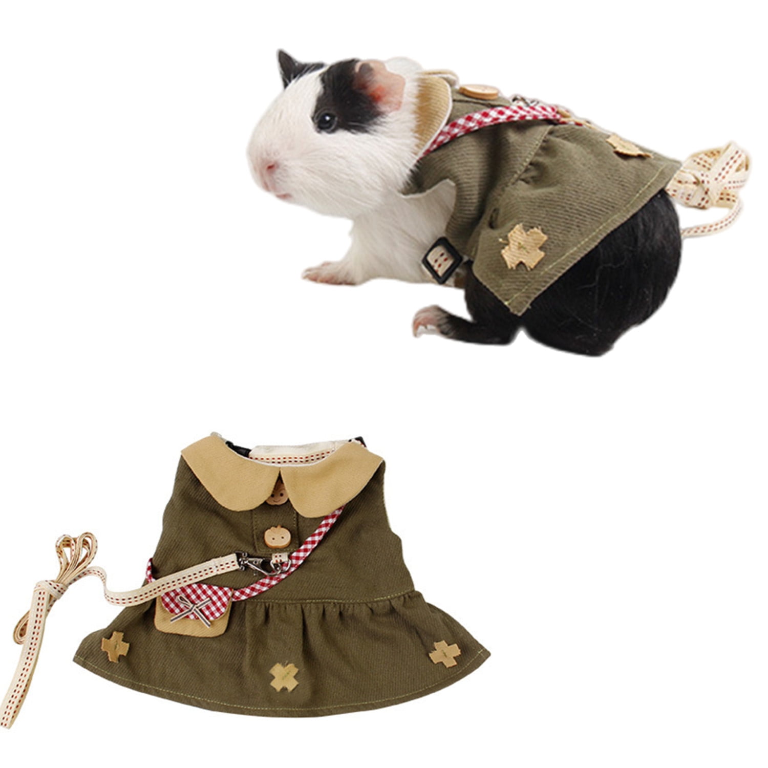 Small Animal Harness Leash Dress Set, Clothes Dress for Bunny Guinea ...