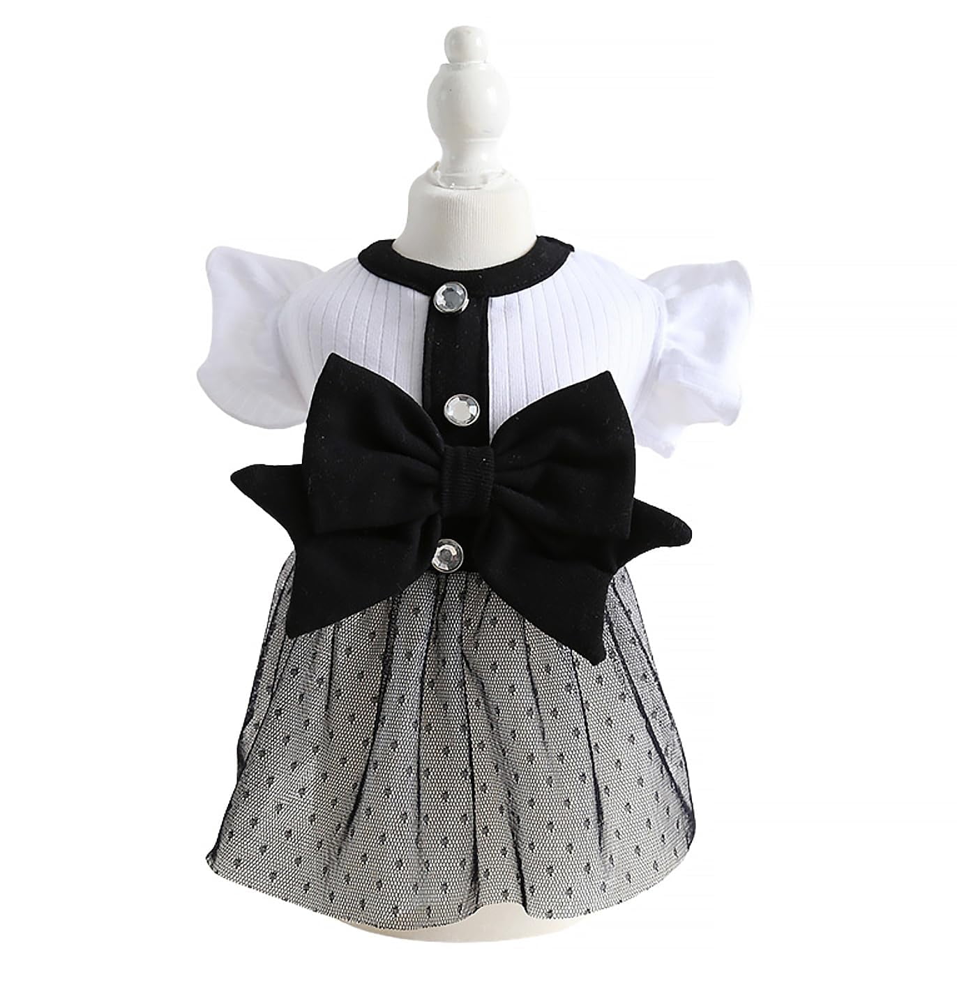Small Dog Dress,Cute Dog Wedding Dresses with Bow, Black Tutu Lace Pet ...