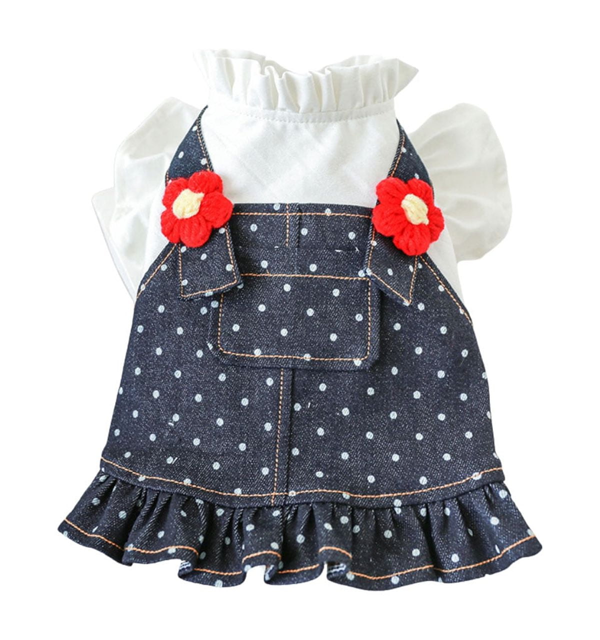 Small Dog Dresses, Pet Denim Skirts with Pocket, Pet Apparel Party ...