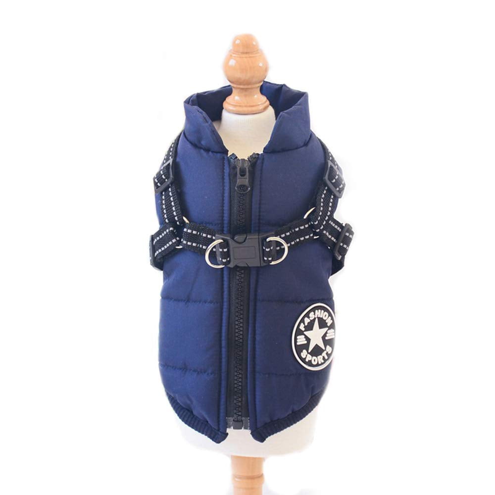 Small Dog Jacket, Dog Coat Harness Winter Warm Vest Jacket Waterproof ...
